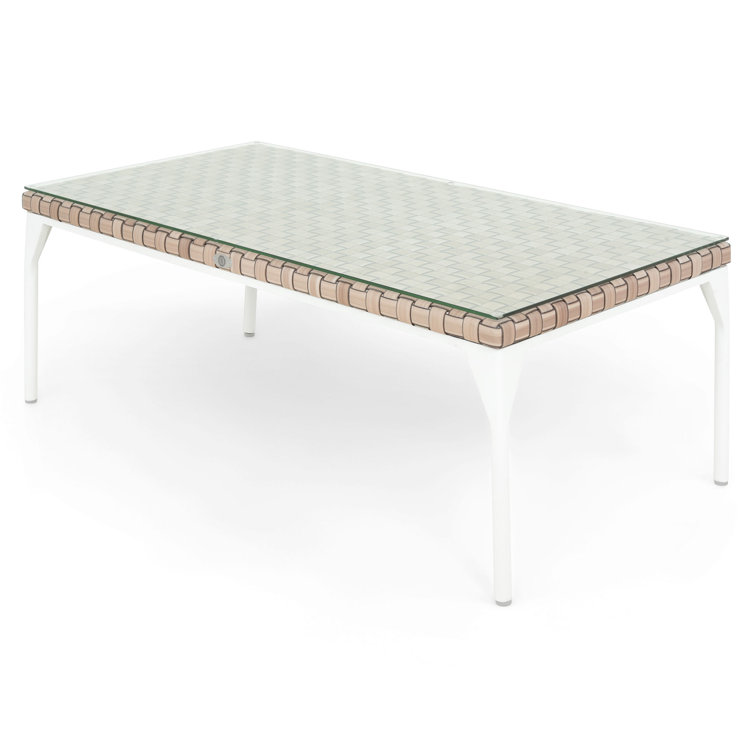 Ebern Designs Lirie Rectangular 120Cm L Outdoor Coffee Table | Wayfair.co.uk